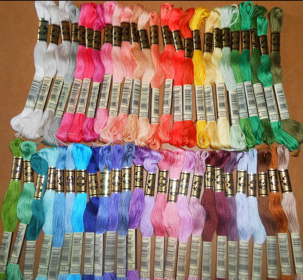 DMC Six Stranded Cotton Threads Pack of 50 Similar colours – Tandem ...