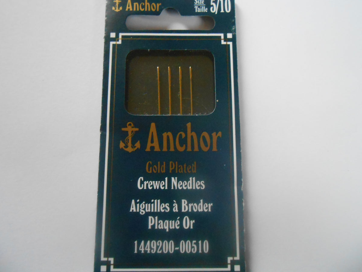 Anchor Gold Plated Crewel Needles Size 5/10 - Pack of 4 – Tandem ...