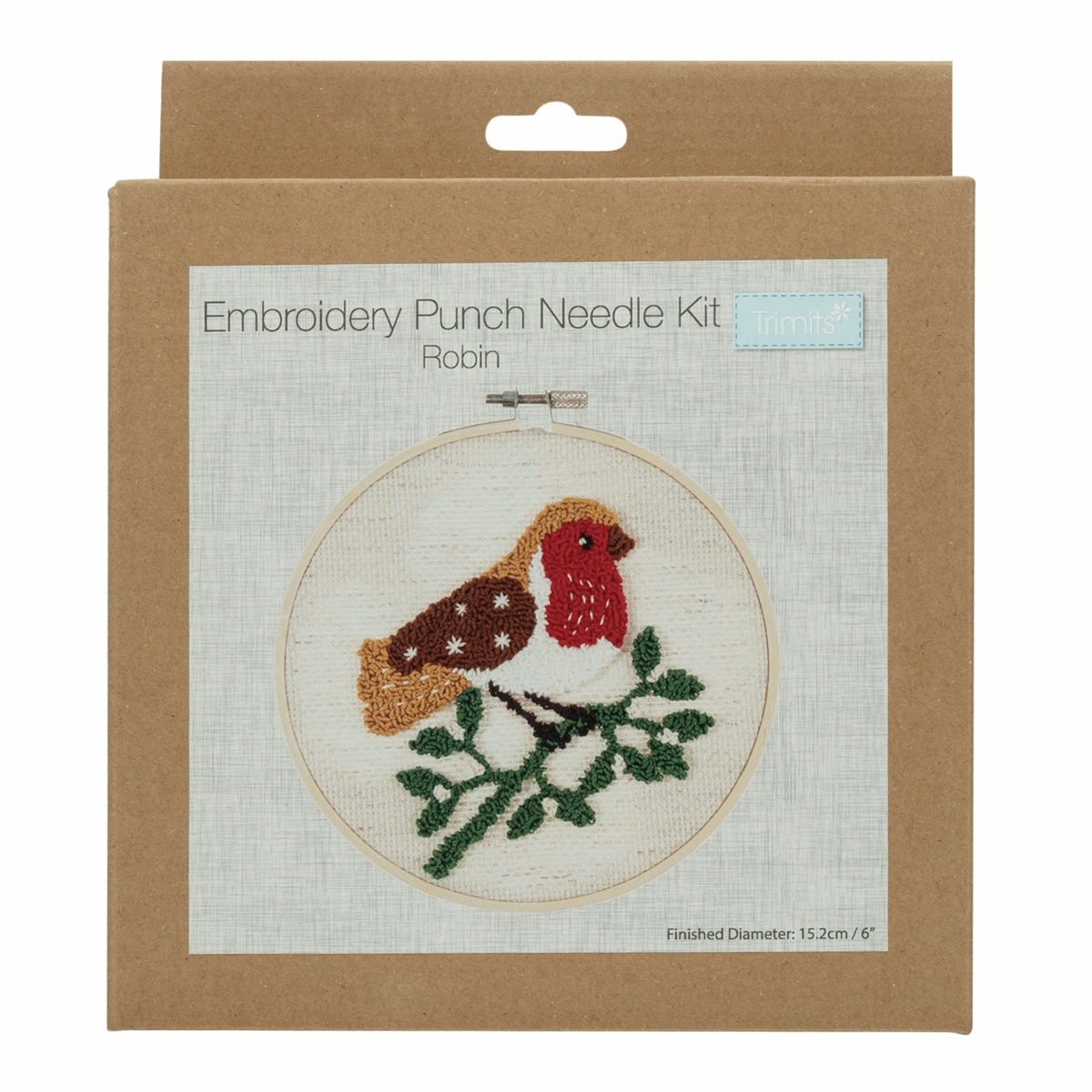 Robin Punch Needle Kit with hoop – Tandem Cottage Needlework